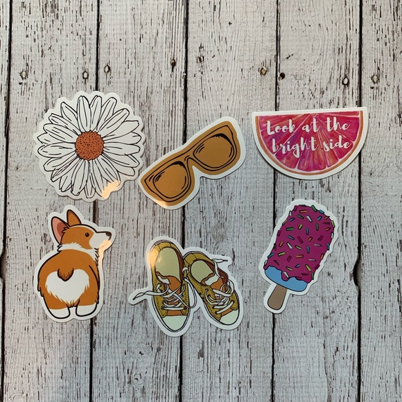 Other | 6 Piece Stickers Decals Corgi Vsco Girl | Poshmark